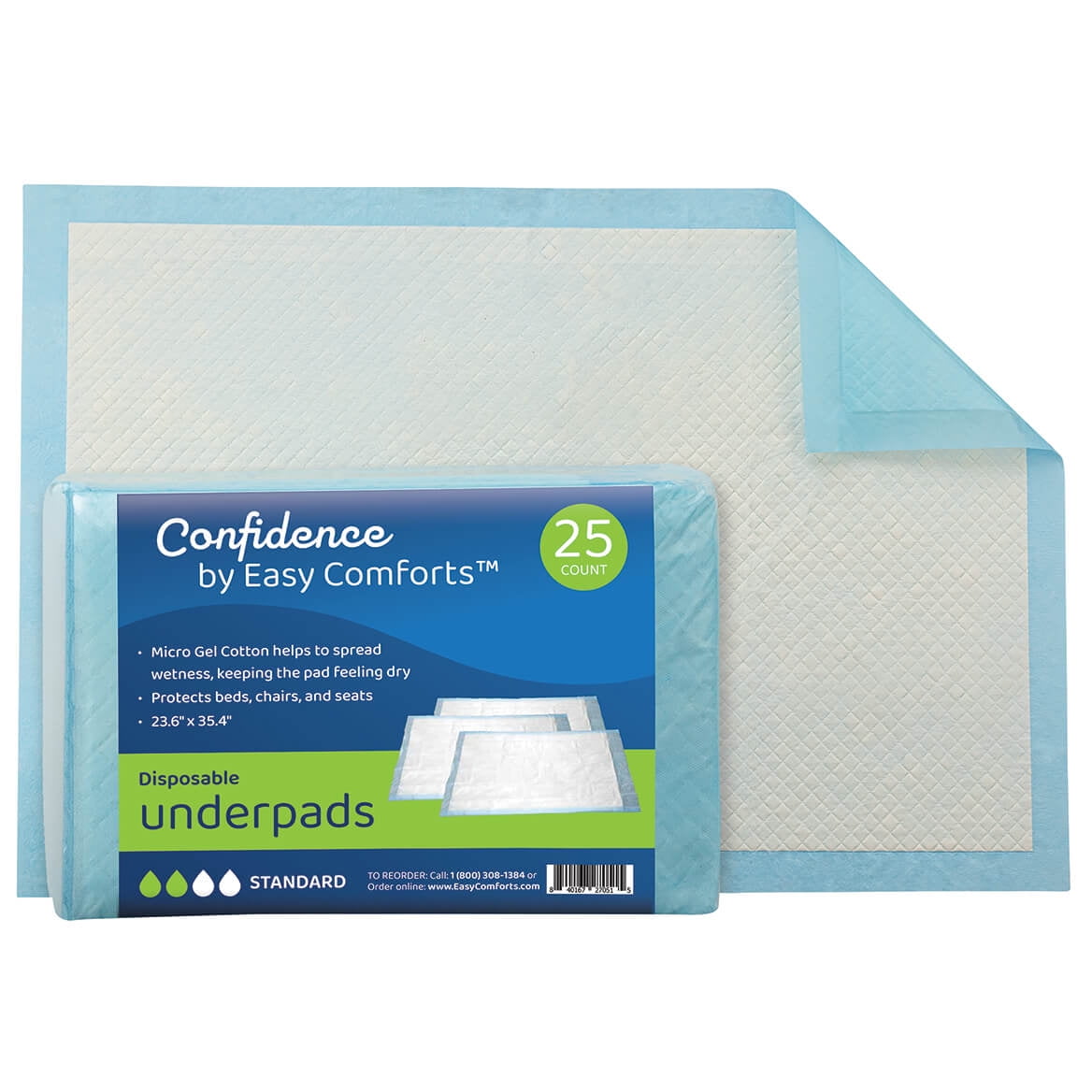 Confidence Chucks Disposable Underpads, Super Absorbent Protective Bed ...