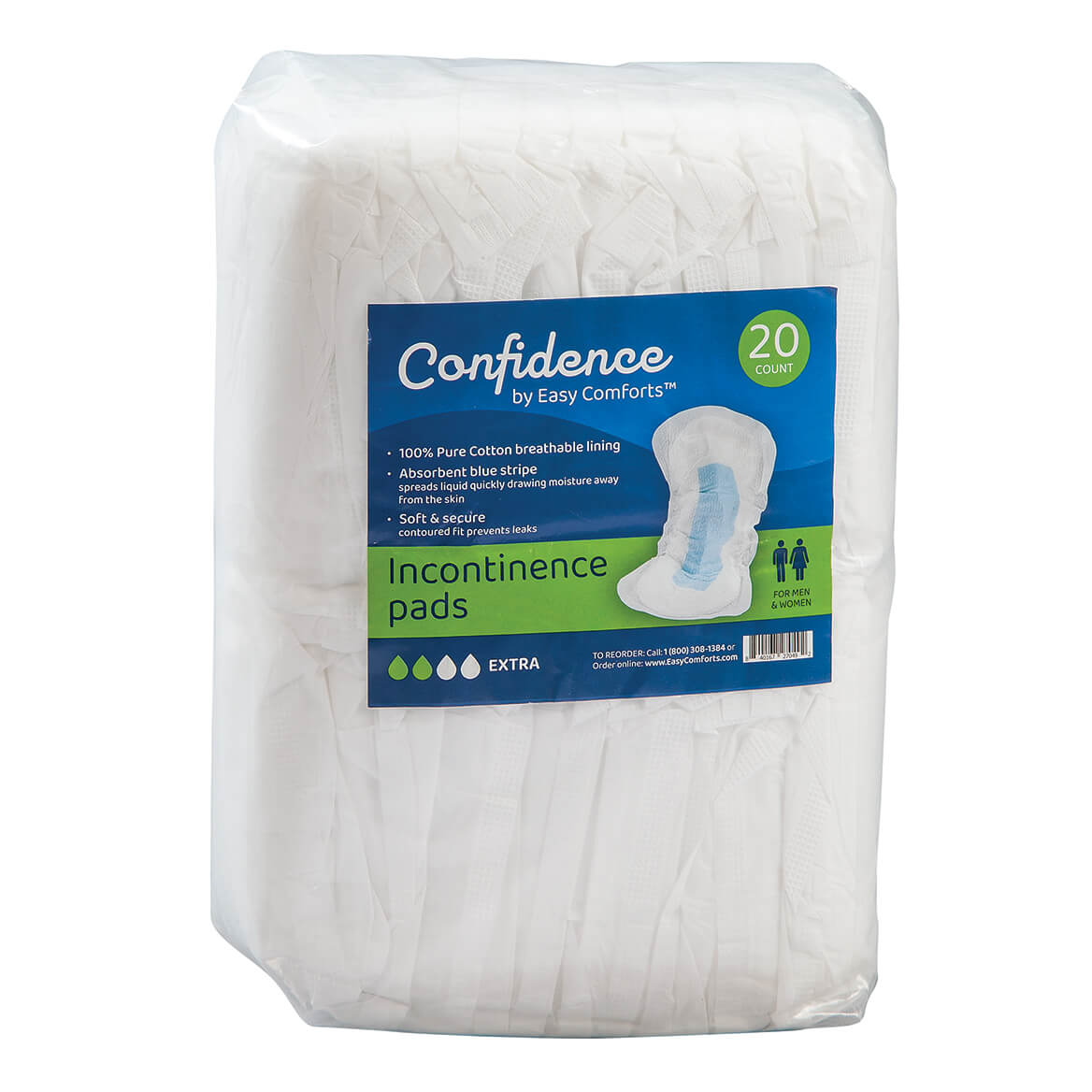 Confidence by ECTM Incontinence Pads, Extra Absorbency, Pkg - Walmart.com
