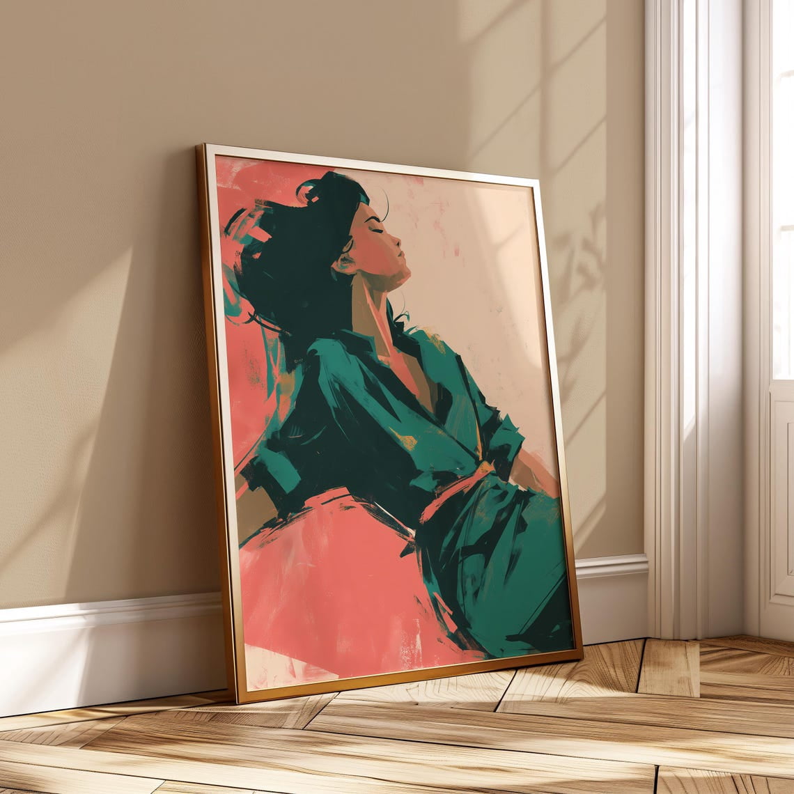 Confident Woman Fashion Portrait Colorful Abstract Empowered Girl Art ...