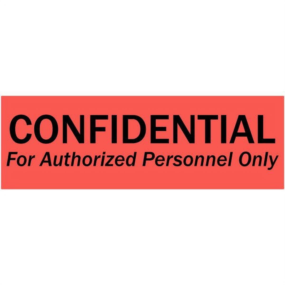 Confidential For Authorized Personnel Only Labels - Walmart.com