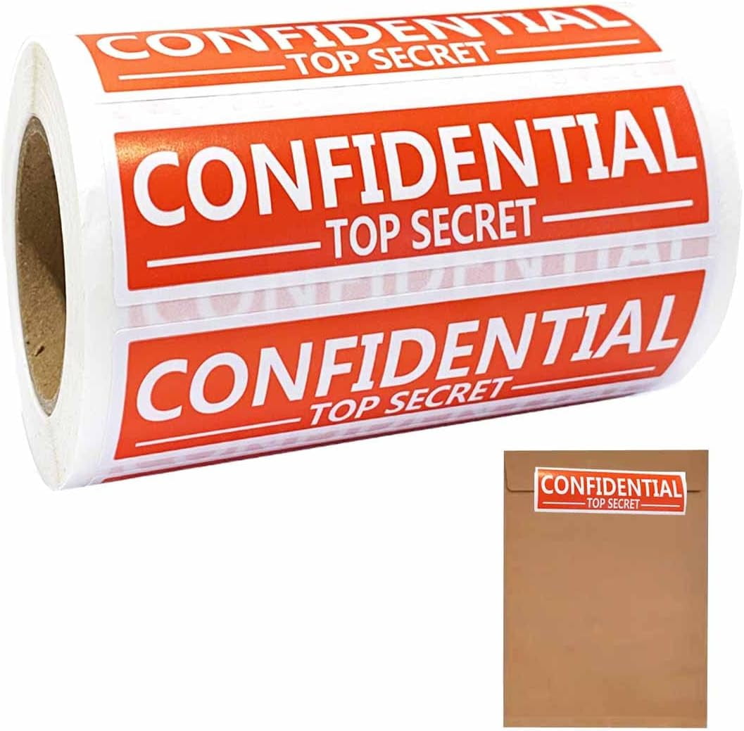 Confidential Stickers,4x1inch File Handling Instructions Stickers ...