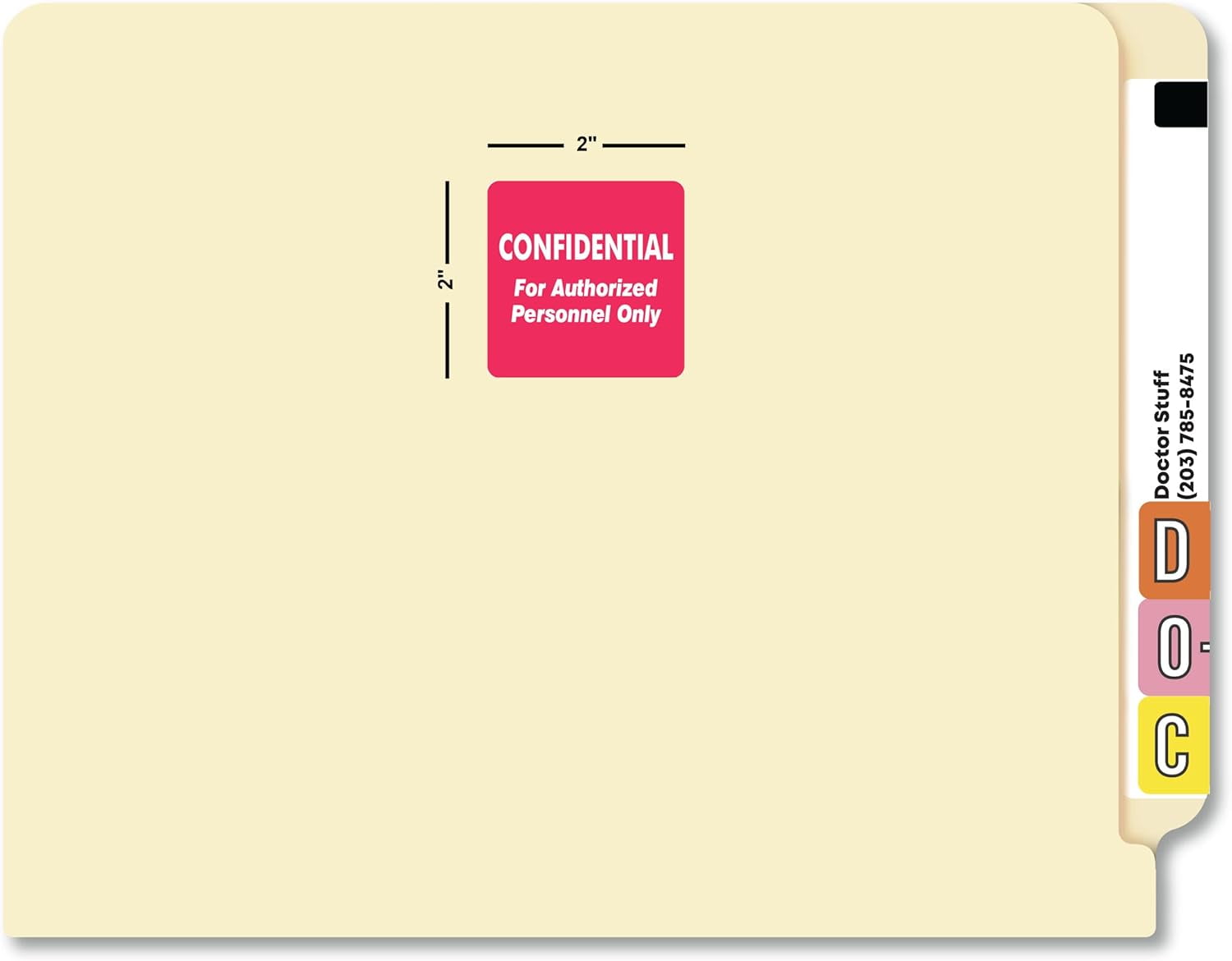 Confidential for Authorized Personnel Labels for Secure File Management ...