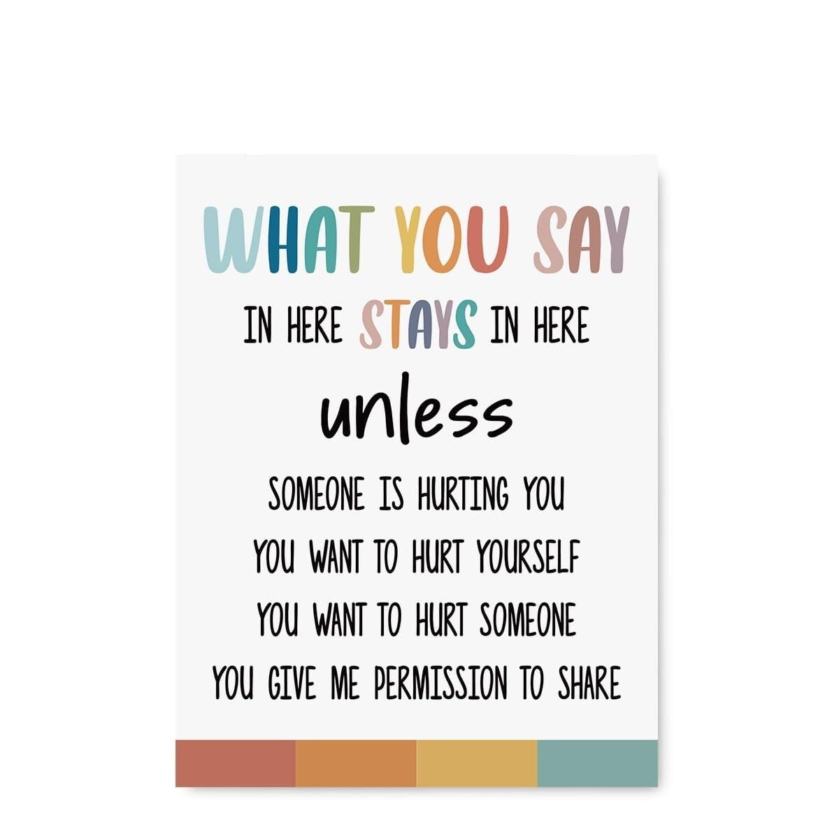 Confidentiality Decor Sign Poster, School Psychologist Wall Art for ...