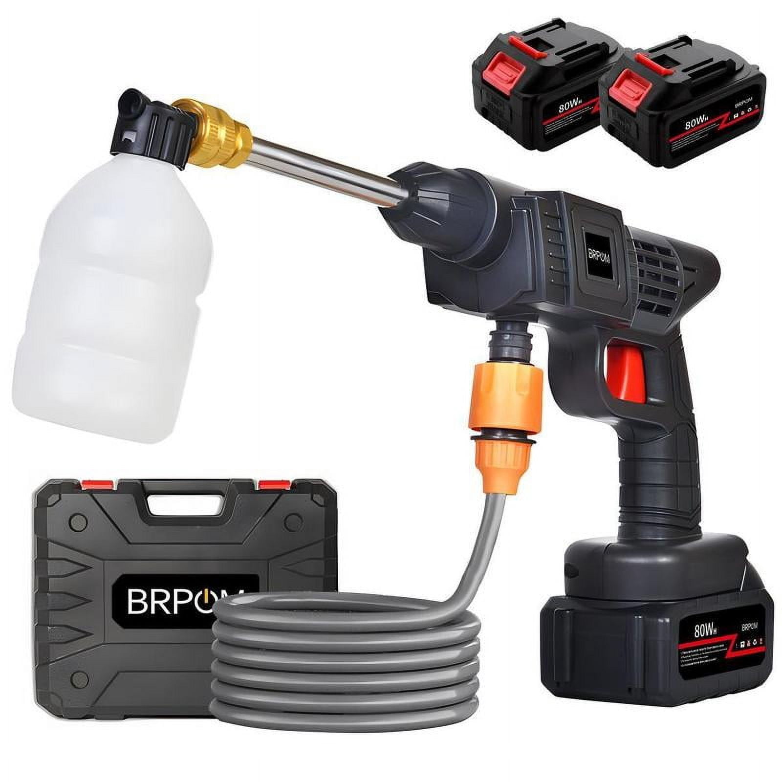(Configuration UP) Portable Cordless Car Wash Spray Gun High Pressure ...