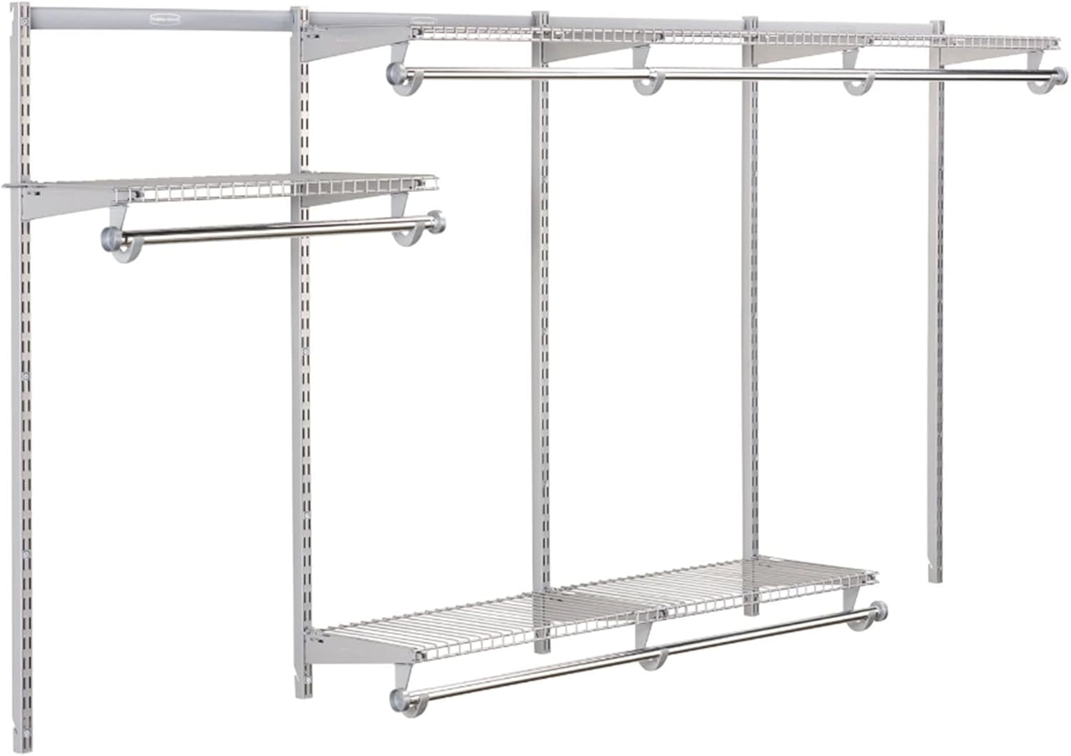 Configurations Closet Kit 6-10 Ft. Adjustable Metal Wire Shelving White ...