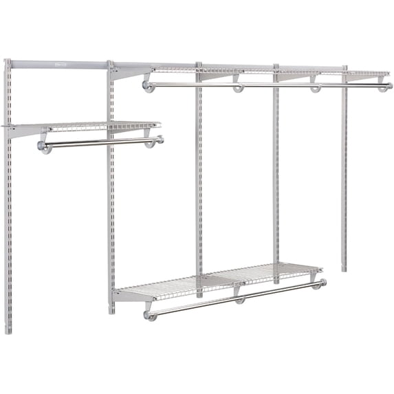 Configurations Closet Kit 6-10 Ft. Adjustable Metal Wire Shelving White ...