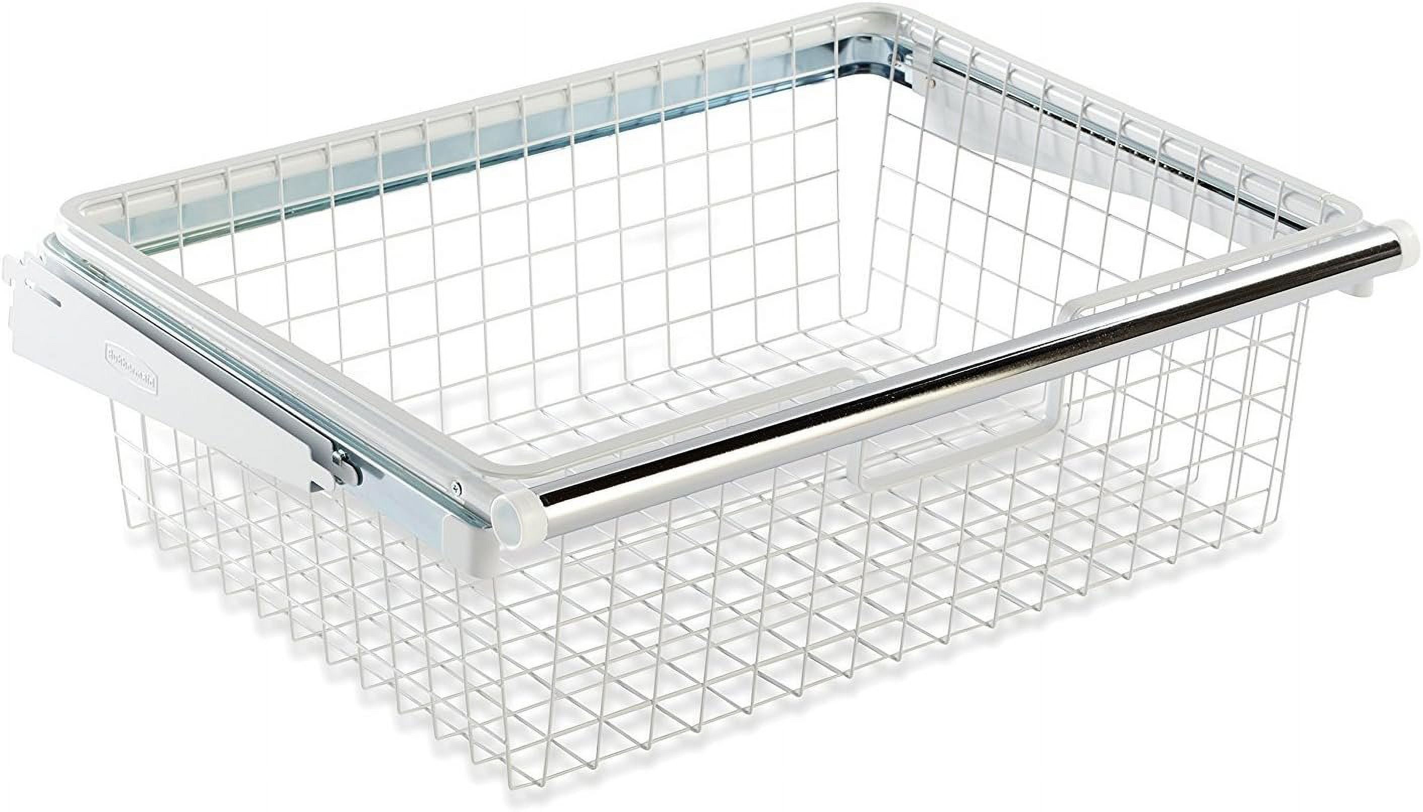 Rubbermaid Configurations Sliding Basket, White Closet Storage ...