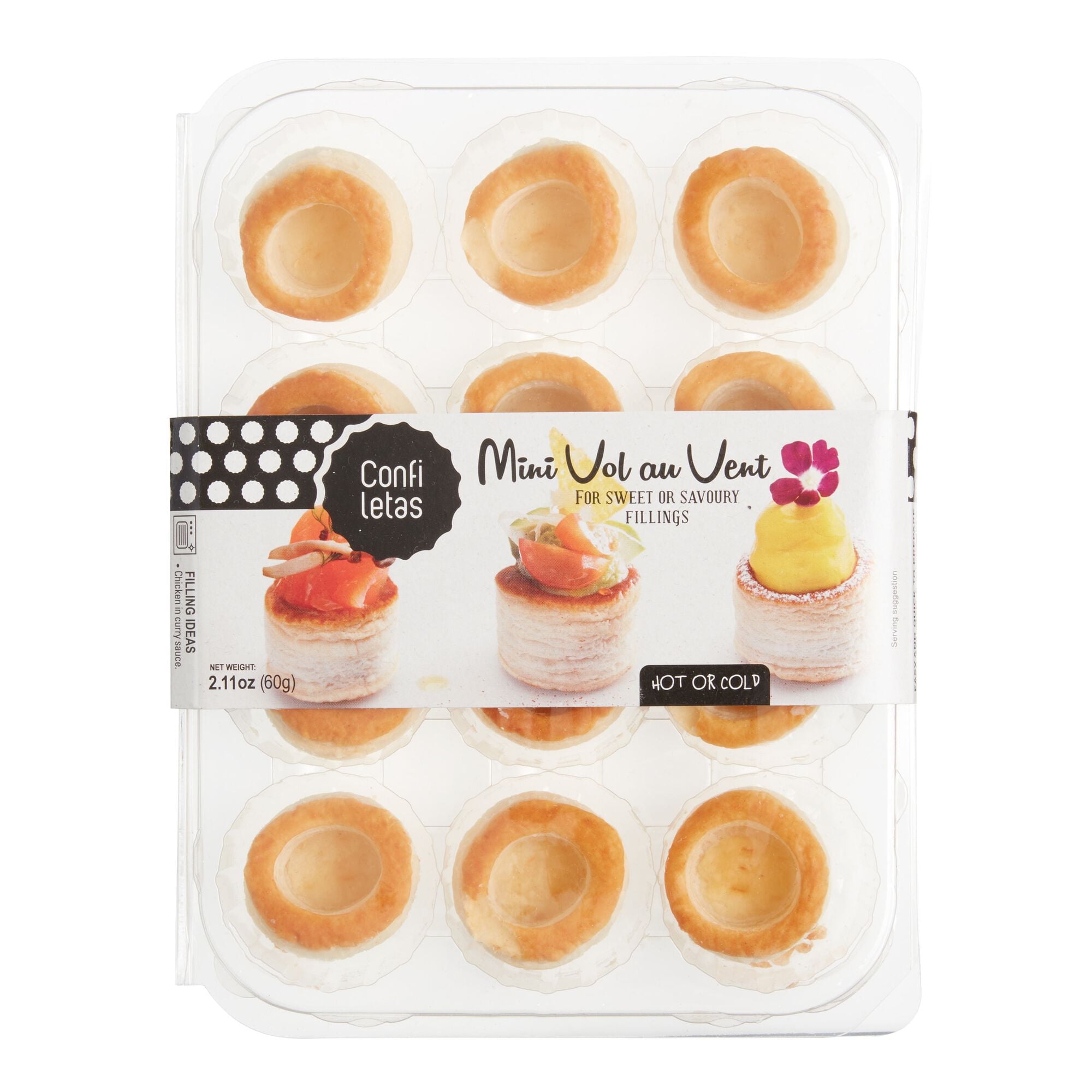 Confiletas Mini Puff Tart Shells 3.03 oz. Pack of 2 - Walmart.com