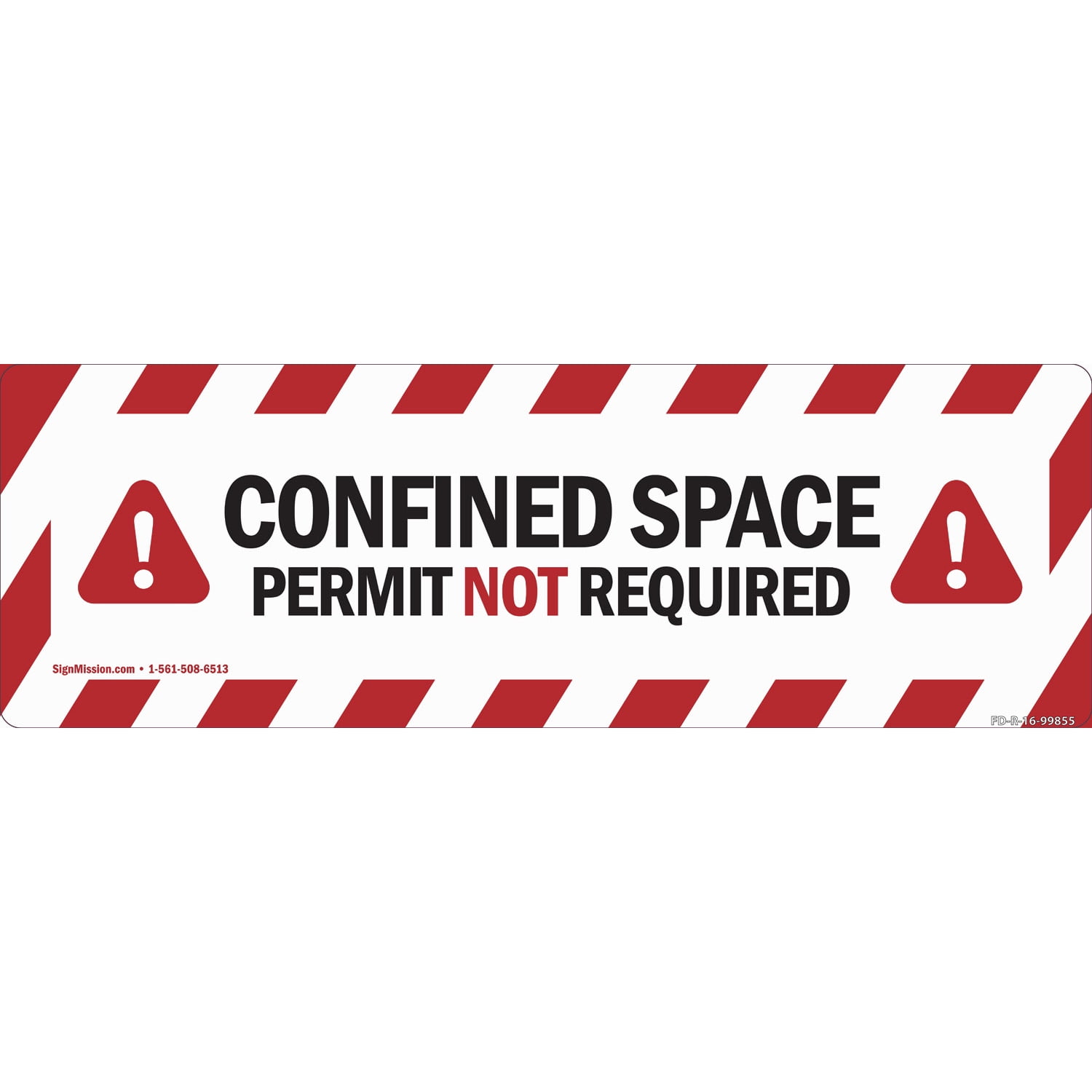 Confined Space Permit Not Required Non-Slip Floor Marker | 6 Pack of 6 ...