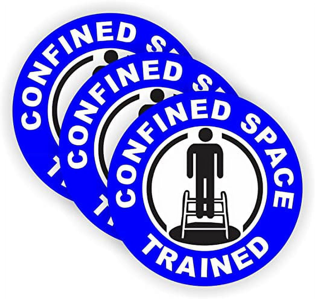 Confined Space Trained & Certified Hard Hat Sticker / Helmet Decal ...