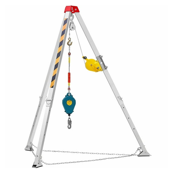 Confined Space Tripod Kit - 7' Legs, 98' Cable, 32.8' Fall Protection ...