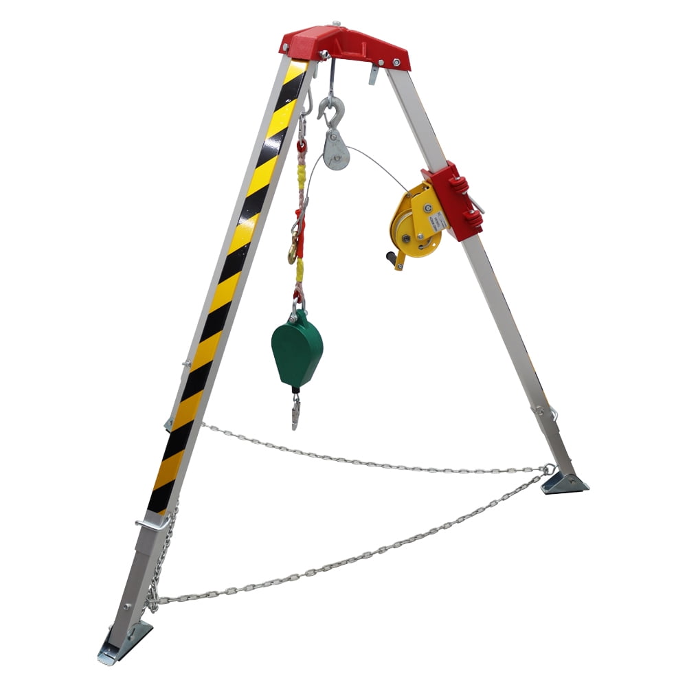 Confined Space Tripod Kit Emergency Rescue Tripod with 1200lb Winch ...
