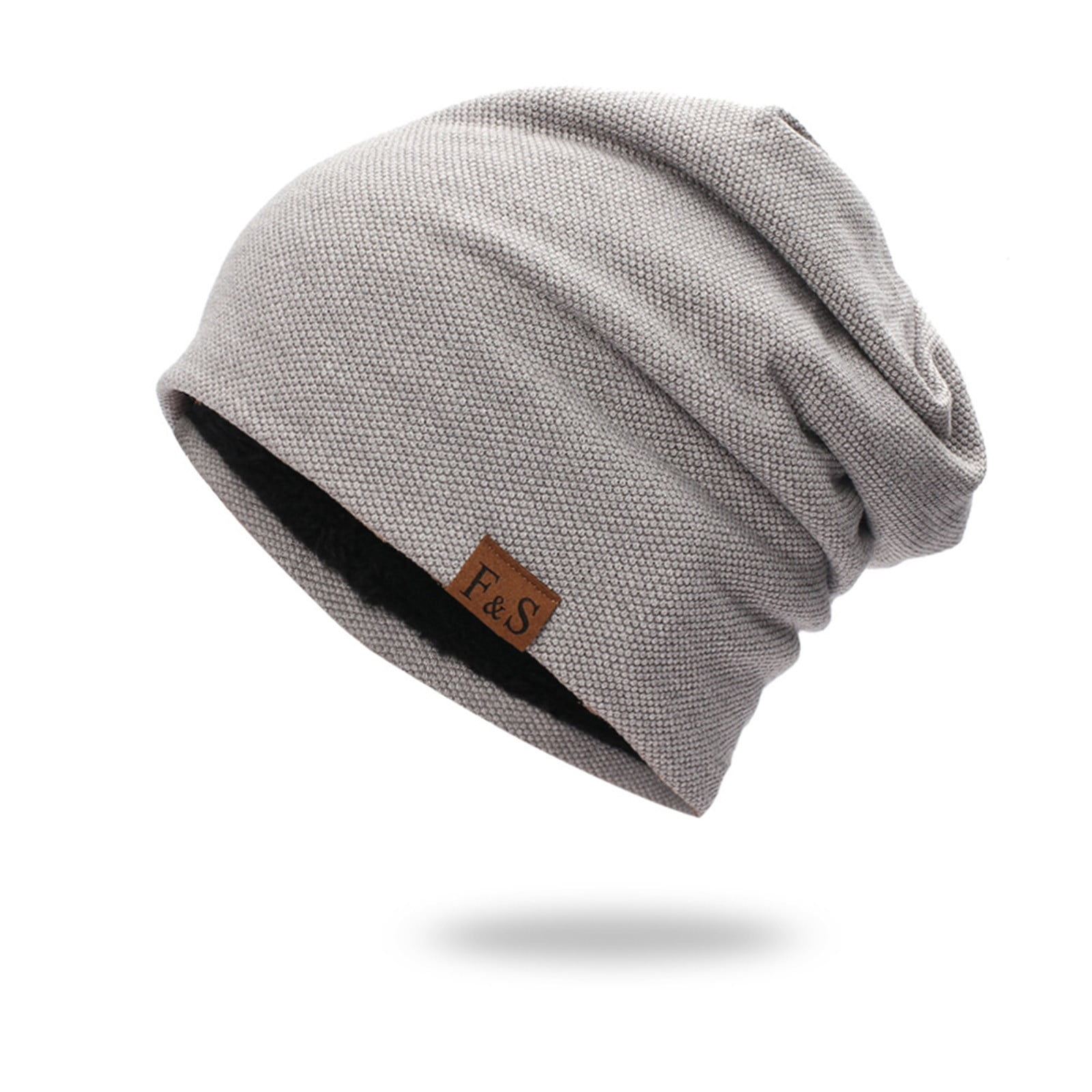 Confinement Hat All- Hedging Cap Plus Velvet Warm Cold Hat Knitted Pile ...