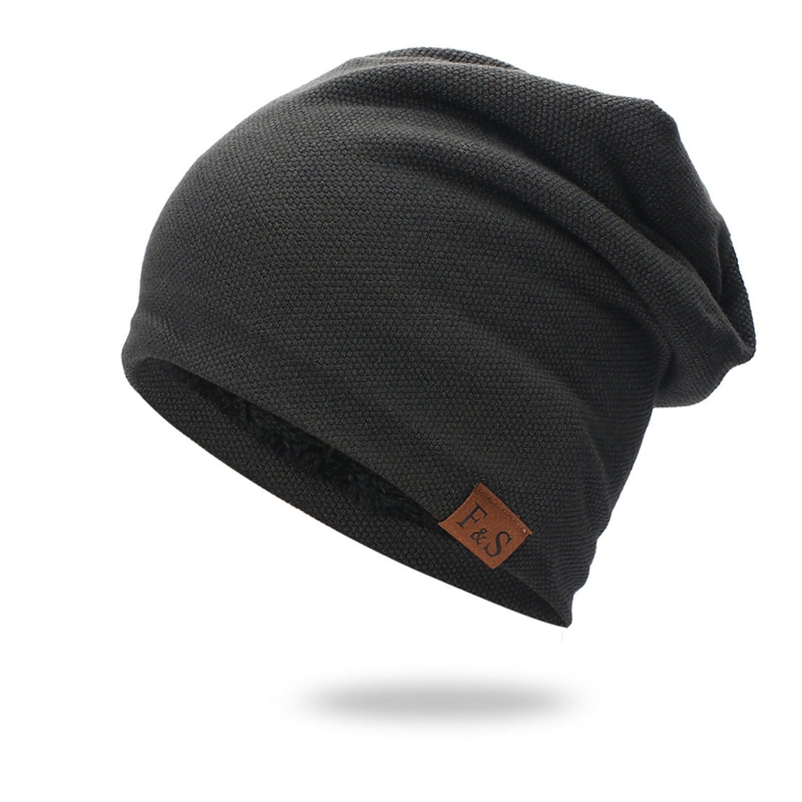 Confinement Hat All- Hedging Cap Plus Velvet Warm Cold Hat Knitted Pile ...