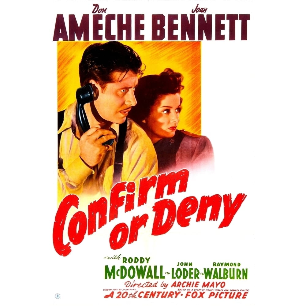 Confirm Or Deny U Movie Poster Masterprint - Walmart.com