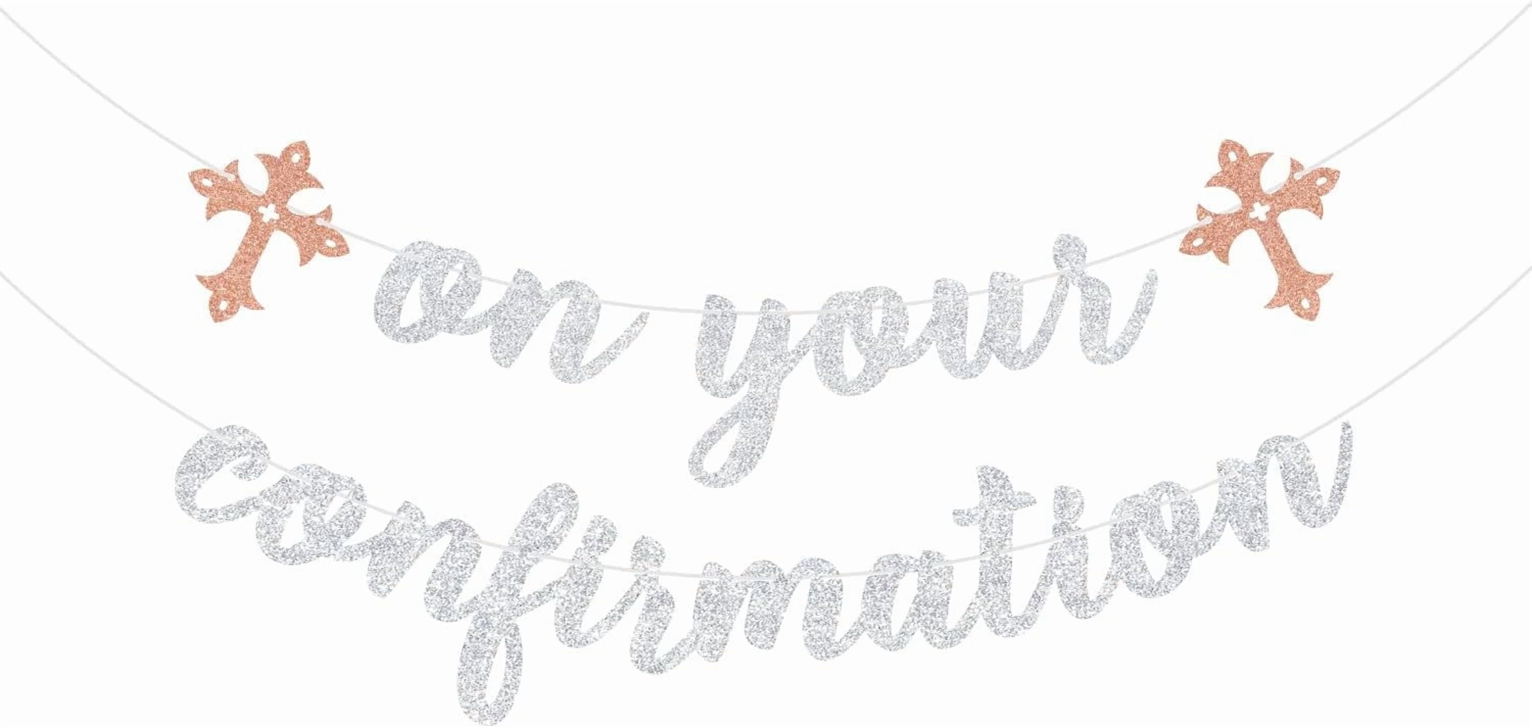 On Your Confirmation Banner, First Communion Decoration, Spanish ...