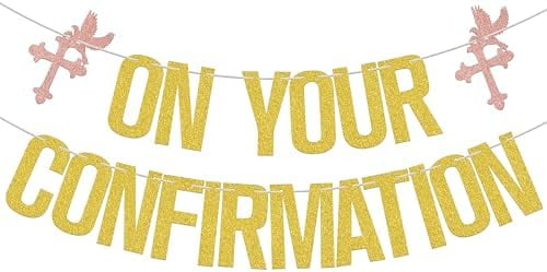 On Your Confirmation Banner, Holy Confirmation Banner Decorations ...