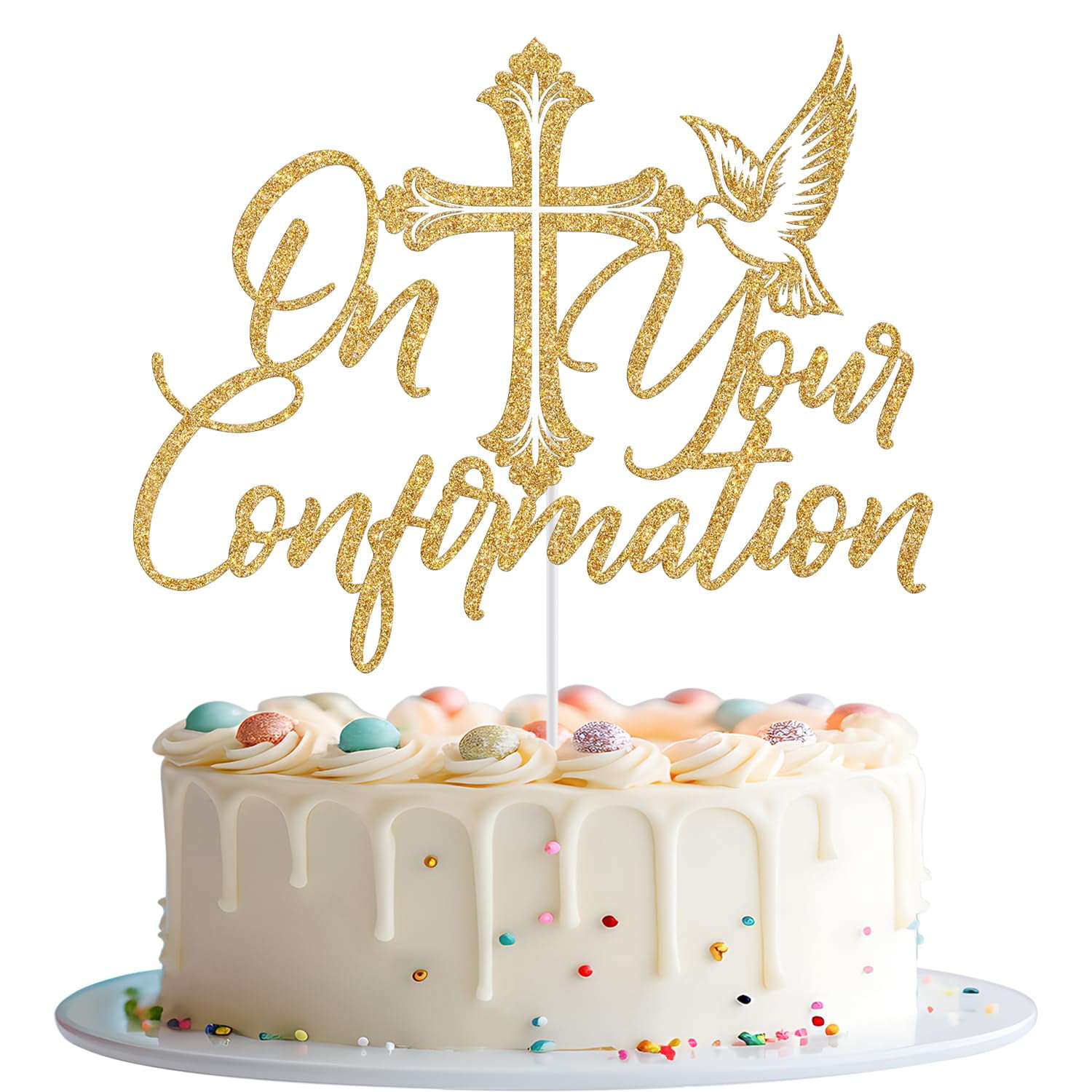 On Your Confirmation Cake Topper, First RST1 Communion Decorations ...