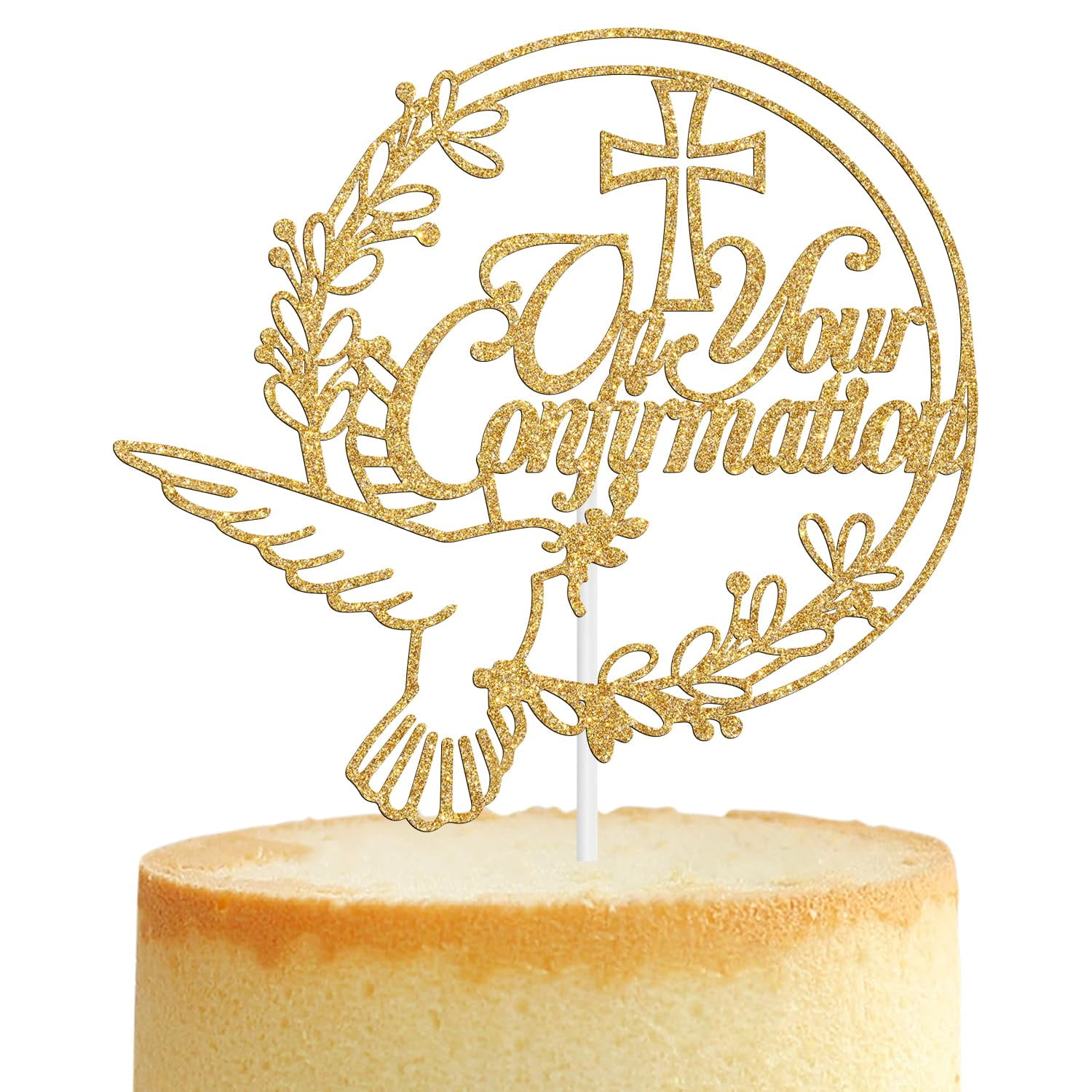 On Your Confirmation Cake Topper, Peace ITL1 Pigeon Cross Religious ...
