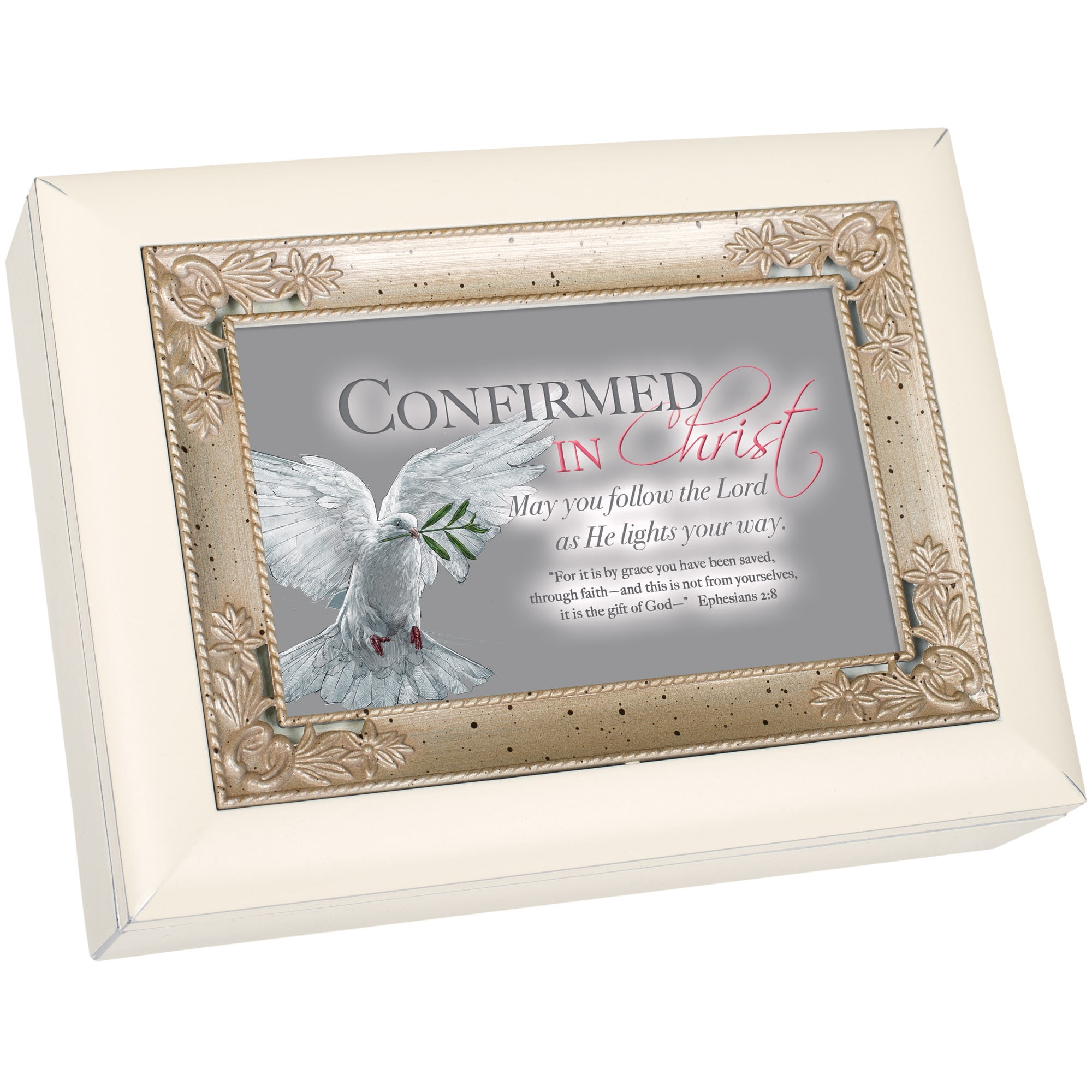 Confirmation In Christ Lord White 6 x 3 x 8 Music Box Plays Tune Ave ...