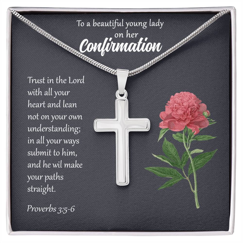 Confirmation Necklace - Artisan Cross Necklace - Gift Box & Message ...