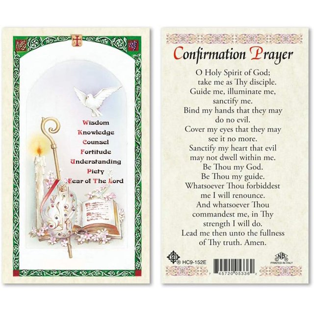 Confirmation Prayer Laminated Prayer Cards - Pack of 25 - Walmart.com