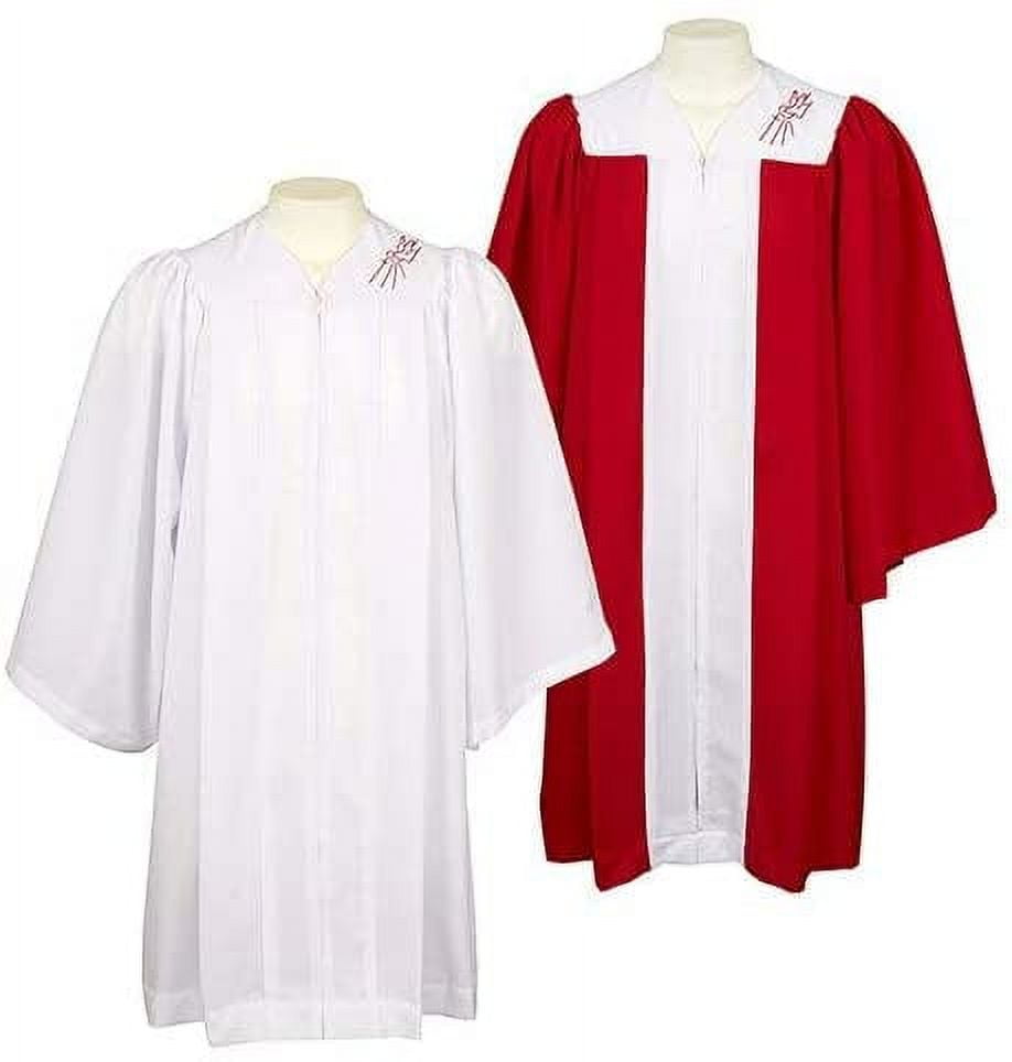 "Confirmation Robe with Embroidered Descending Dove (Red, Extra Large ...