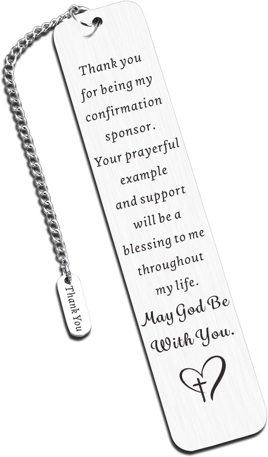 Confirmation Sponsor Gifts for Men Women Catholic Sponsor Bookmark ...