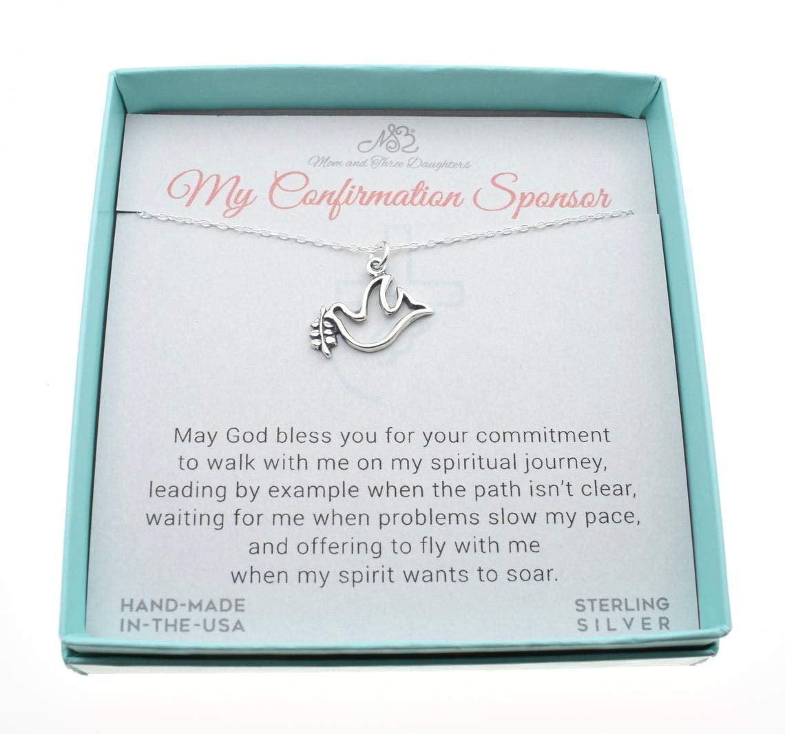 Confirmation Sponsor Gifts for Women. Dove Charm in Sterling Silver on ...