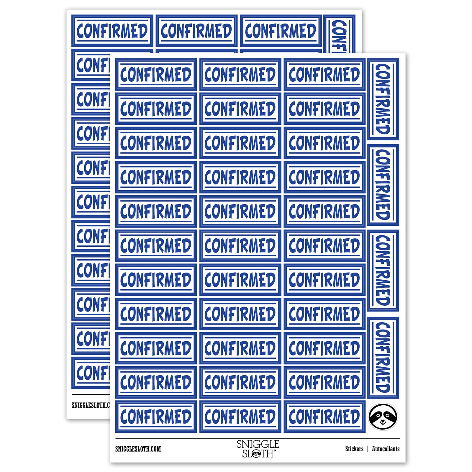 Confirmed Reversed Sticker Set - Dark Blue - Gloss Finish - 1.5" Small ...