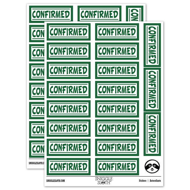 Confirmed Reversed Sticker Set - Dark Green - Gloss Finish - 2.00 ...
