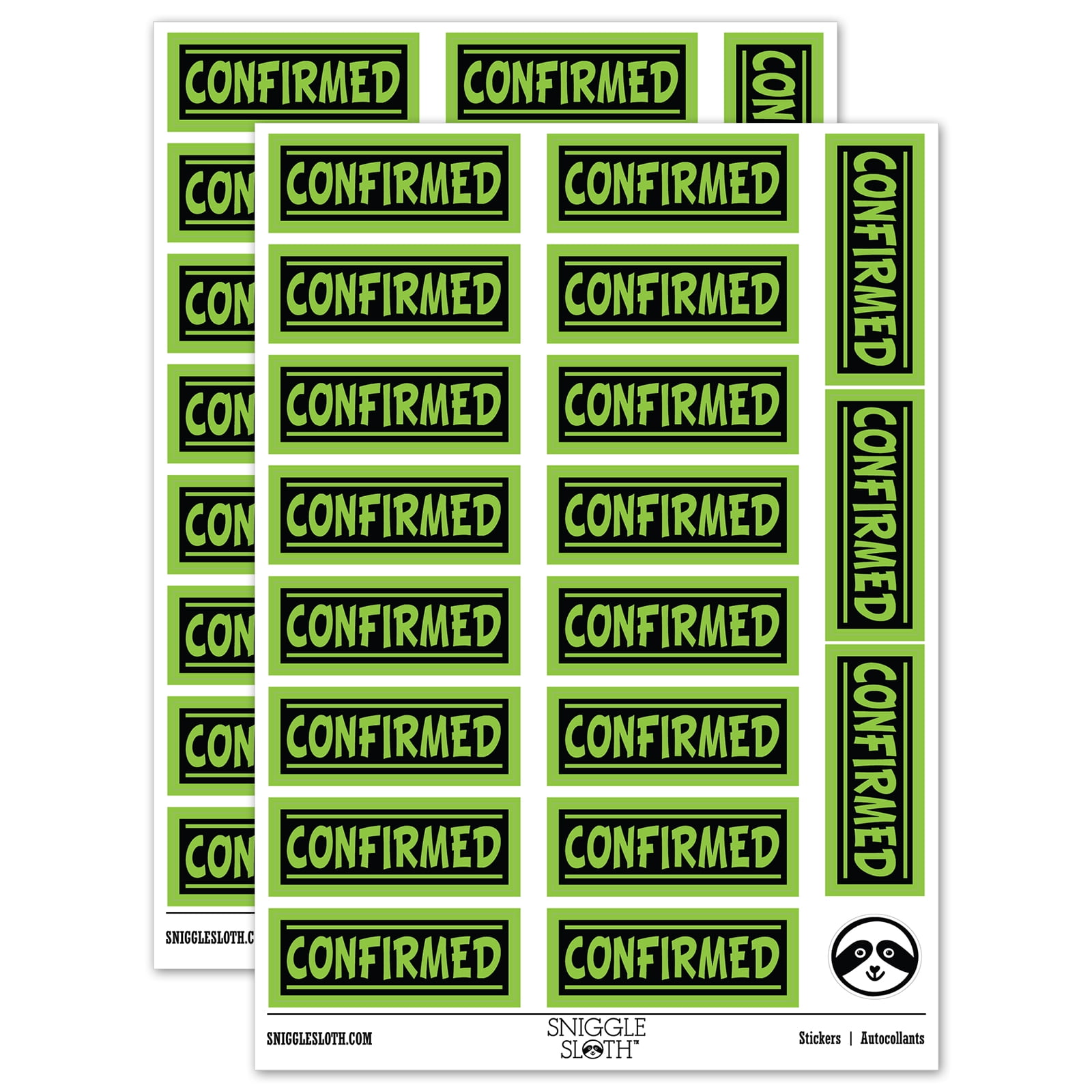 Confirmed Reversed Sticker Set - Light Green - Gloss Finish - 2.00 ...