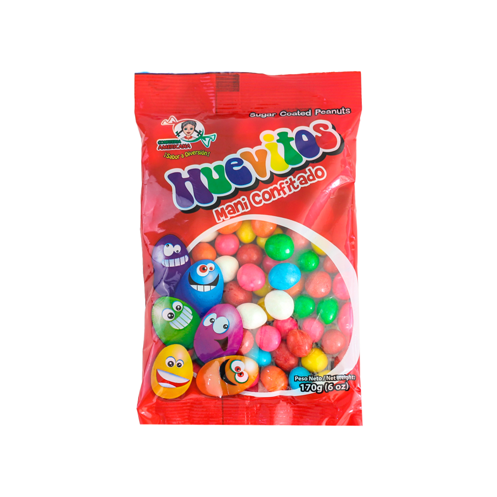 Confiteria Americana Huevitos, Nuts With Sweet Hard Candy Coating, 1 ...
