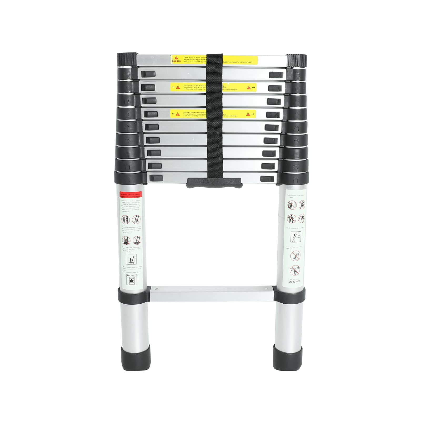 Confote 10.5FT Aluminum Telescoping Folding Ladder, Multi-Purpose ...