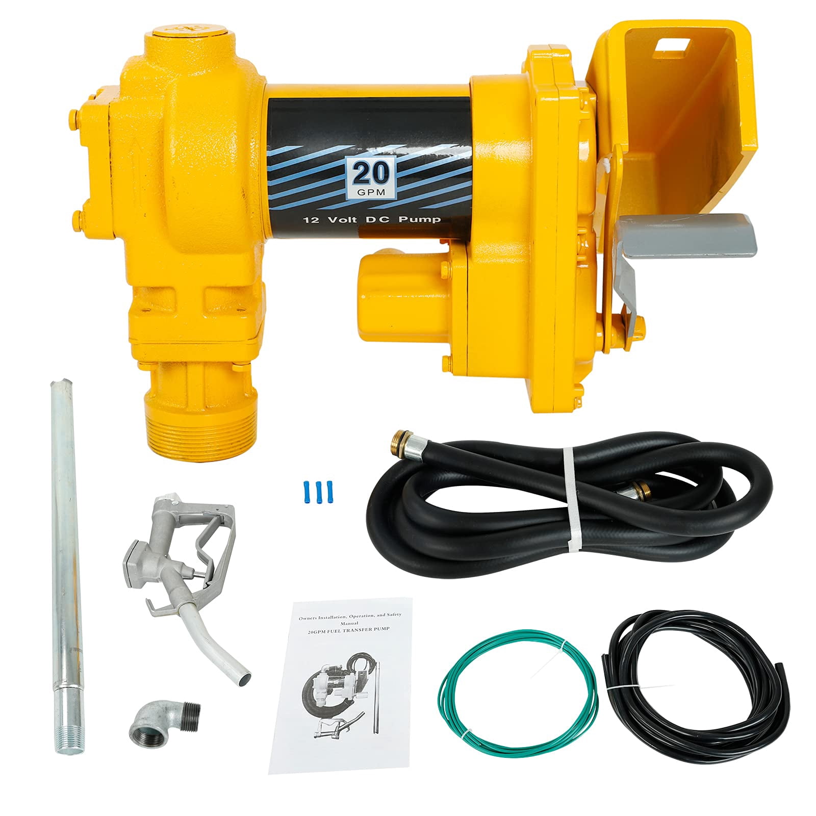 Confote 12V 20GPM Fuel Transfer Pump DC Gasoline with Nozzle Kit for ...