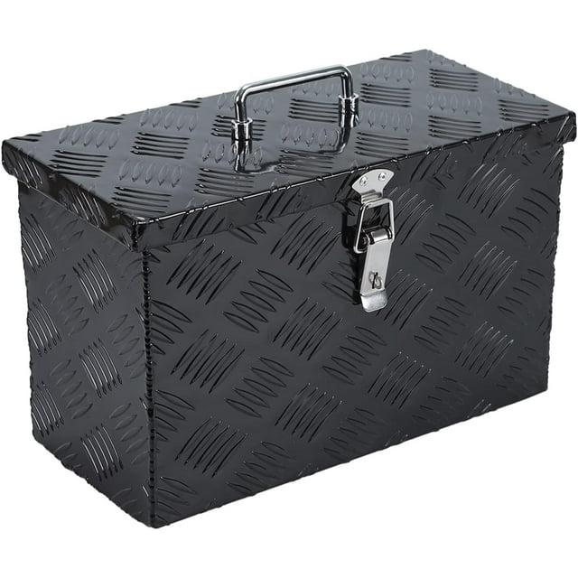 Confote 16"X7.5"X10" Heavy Duty Aluminum Stripes Plated Tool Box, Pick ...