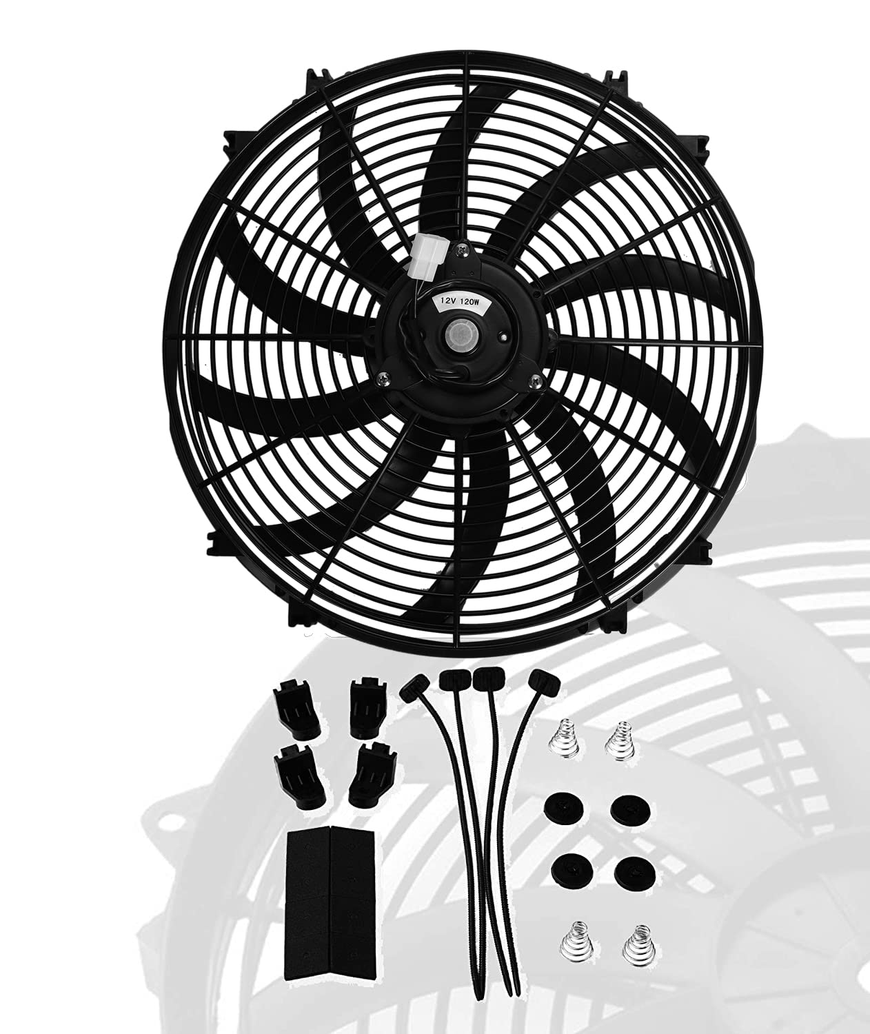 DERALE 18 in Reverse Rotation Rigid Race Mechanical Cooling Fan P/N ...