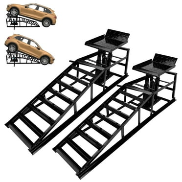 2 Pieces Auto Ramp Low Profile Car Lift Service Ramps Truck Trailer ...