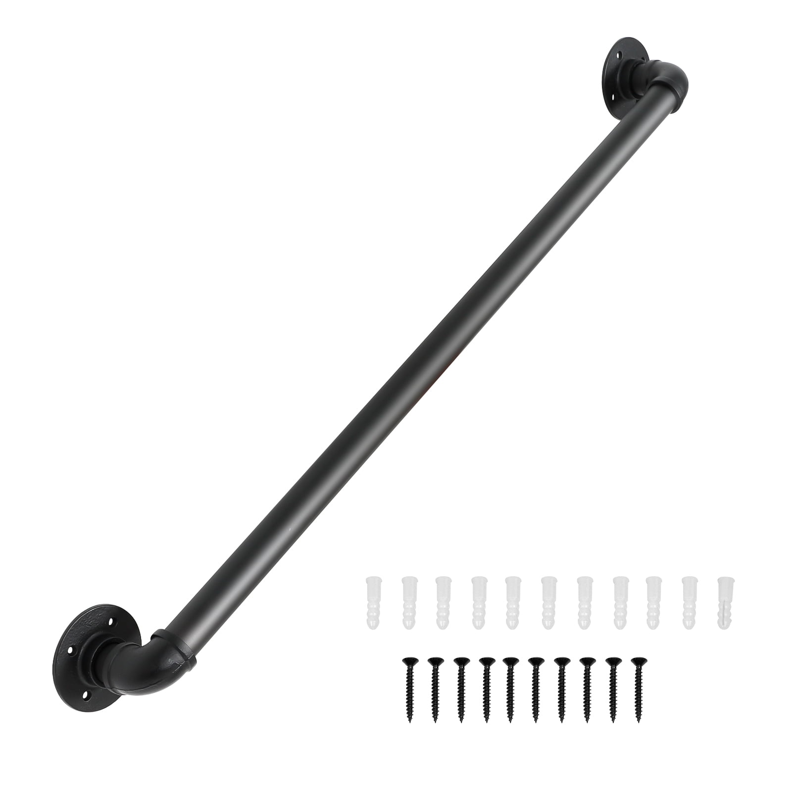 Confote 3 FT Pipe Stair Handrail, Wall Mount Staircase Handrail,Iron ...