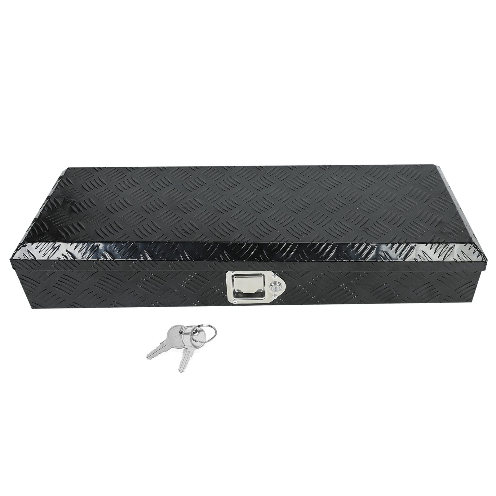 Confote 34.5"x12.75"x6.38" Aluminum Trailer Tool Box Underbody Flatbox ...