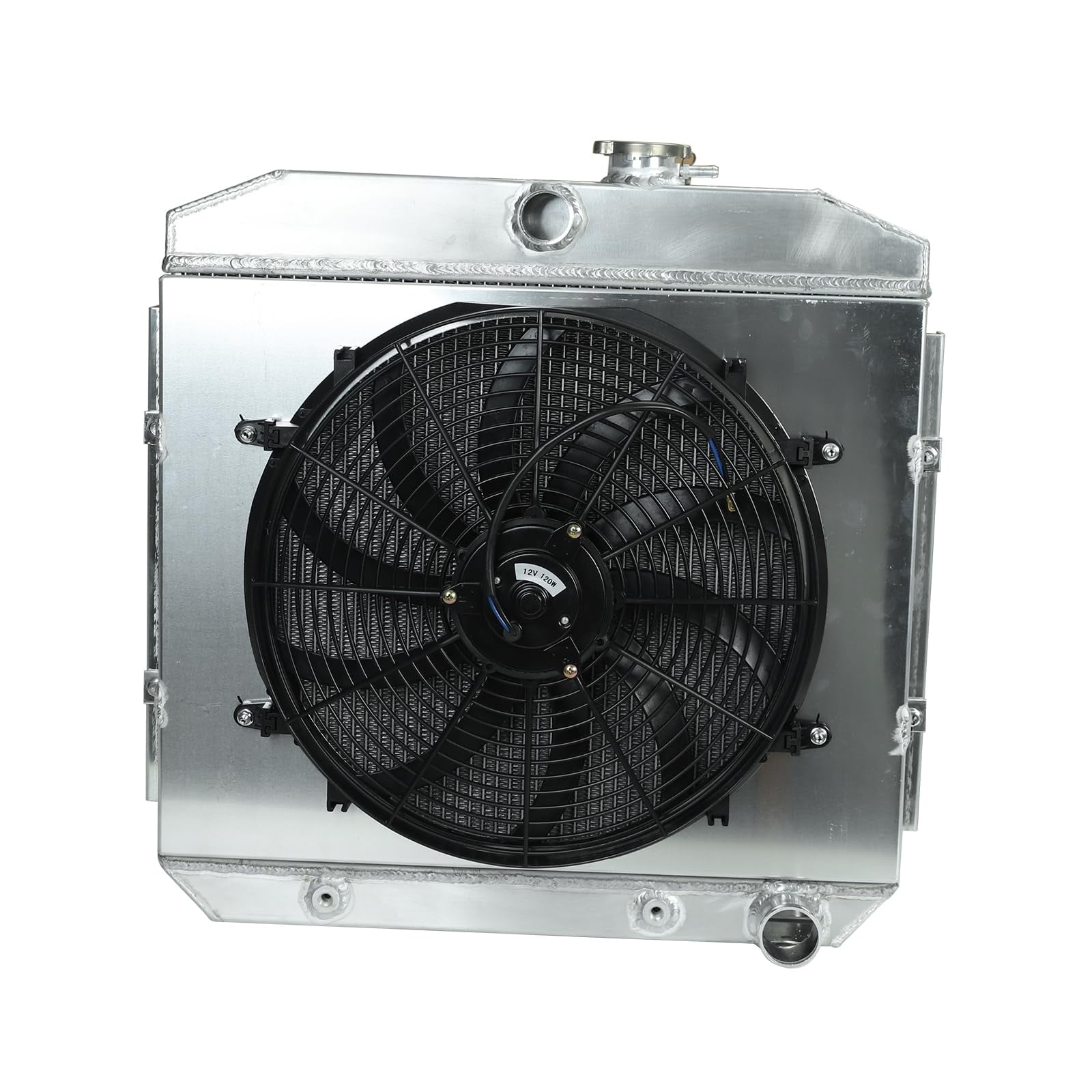 Confote Aluminum Racing Radiator 3 Row + 16" Slim Fan Shroud Compatible ...