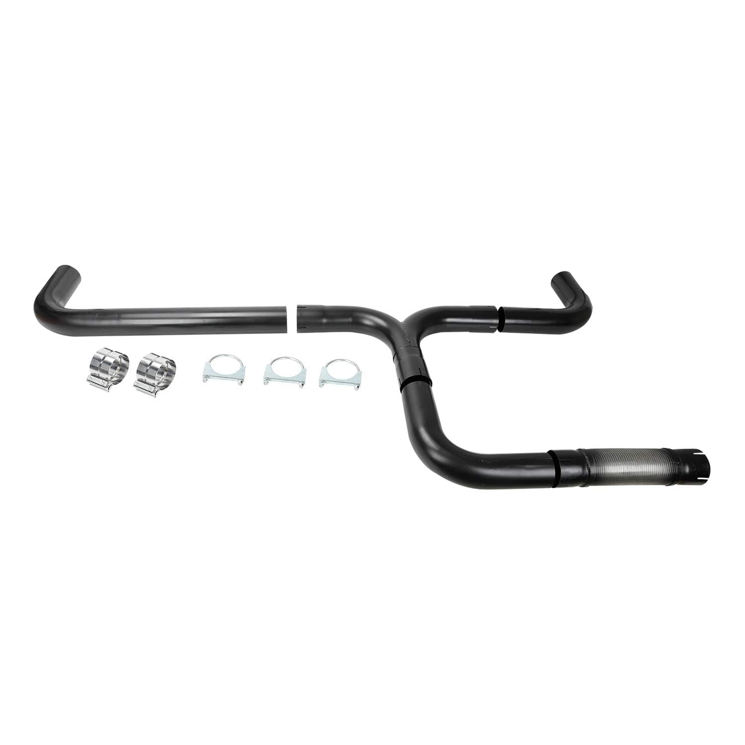 Confote Stainless Steel Black 5'' Universal T Pipe Kit Dual Smoker ...