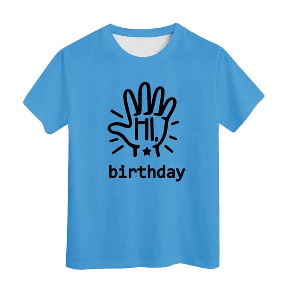 Confree Little Girls Shirts Cartoon Graphic Print Short Sleeved Round ...