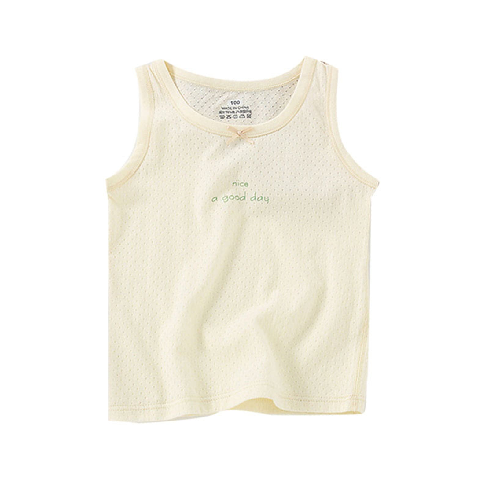 Confree Little Girls Shirts Cute Graphic Print Sleeveless Crew Neck ...