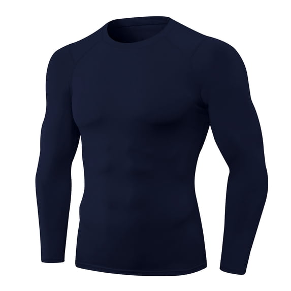 Confree Men Tshirts Solid Color Long Sleeved Crew Neck Tee Shirts ...
