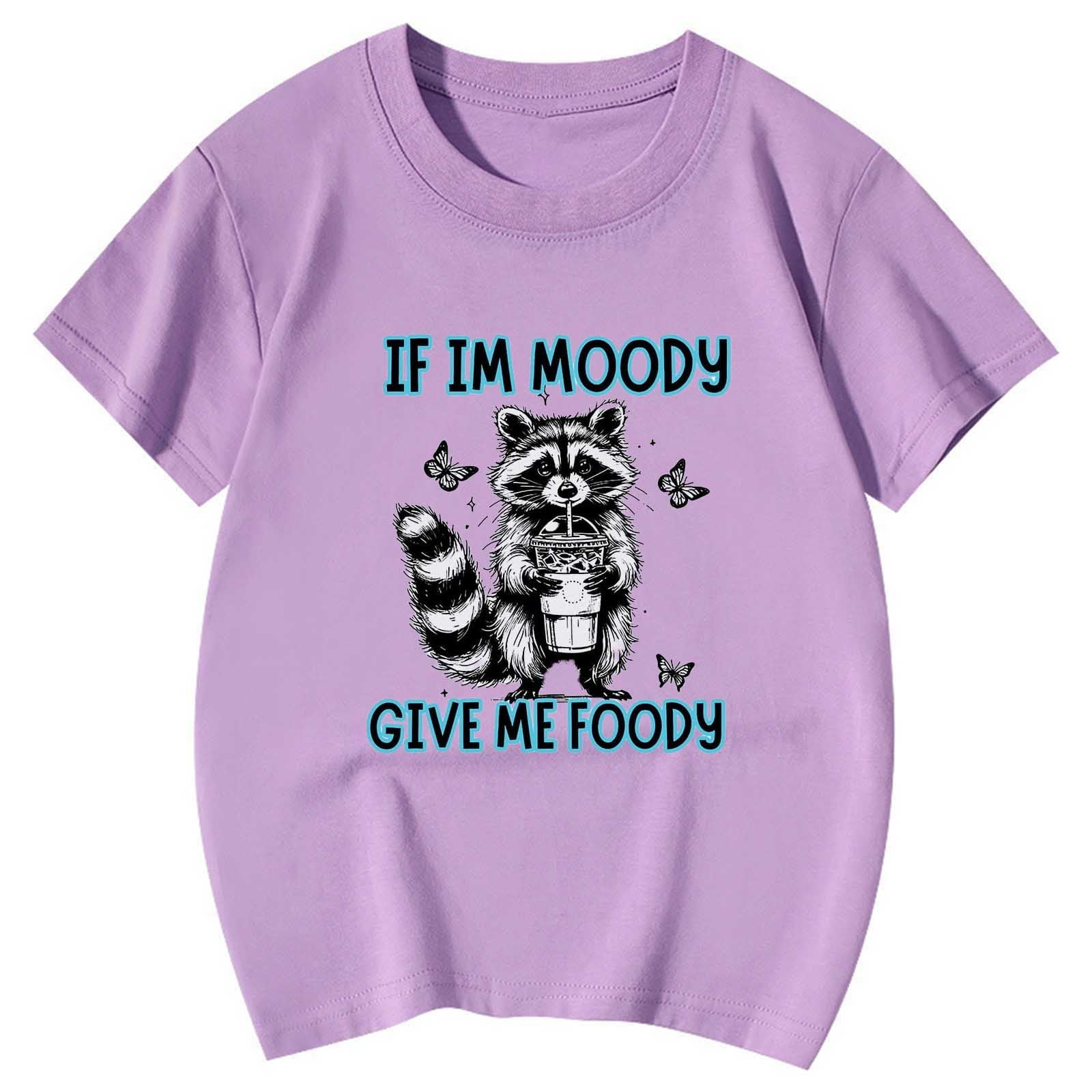 Confree Toddler Girls Shirts Cartoon Graphic Print Short Sleeved Crew ...