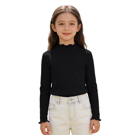 Confree Toddler Girls Tshirt Solid Color Long Sleeved Crew Neck Tee ...