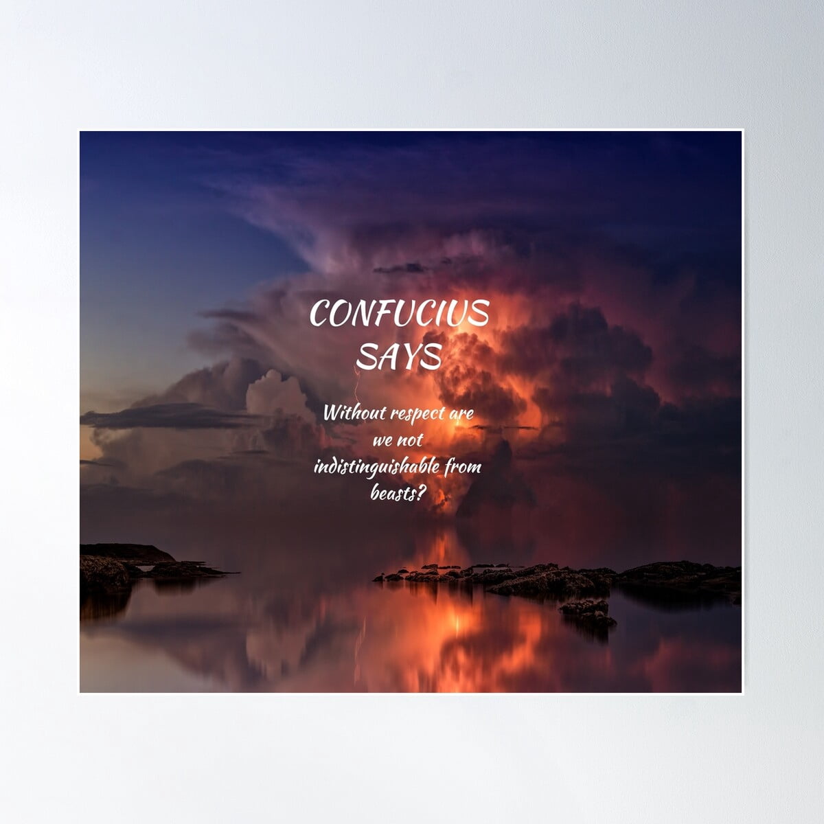 Confucius Says Respect Poster Wall Art, Modern Wall Decor For Living ...