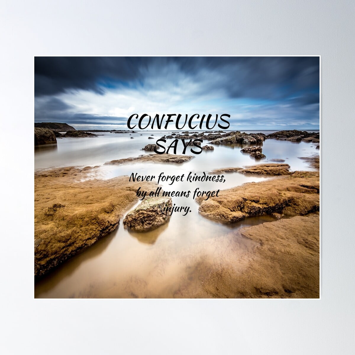 Confucius Says What To Forget Poster Wall Art, Modern Wall Decor For ...