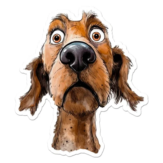 Confused Dog Sticker Phone Decal Water Bottle Stickers Car Decals ...